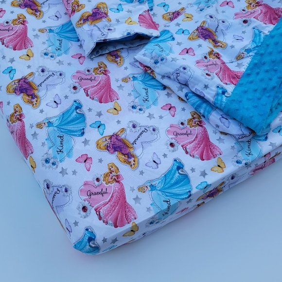 Handmade | Bedding | 3 Piece Disney Princess Print Cotton Bedding Set ...